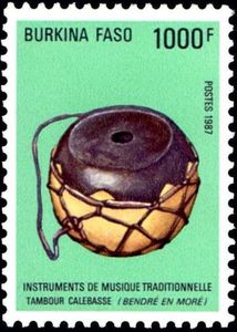Stamp: Calabash drum (Burkina Faso(Traditional Musical Instruments) Mi ...