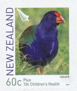 Stamp: South Island Takahe (Porphyrio hochstetteri ) (New Zealand ...