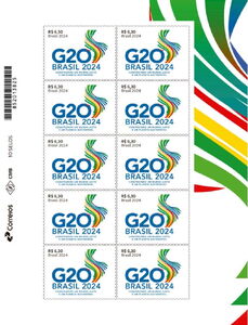 Stamp: 2024 G20 Summit, Rio de Janeiro (BrazilCol:BR 2024.11.05-01a 📮