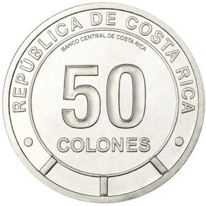 Moneda: 50 Colones (Tropical Rainforest - Boot Frog - Color) (Costa ...