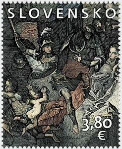 Stamp: St. Michael the Archangel by Franz Anton Maulbertsch (Slovakia ...