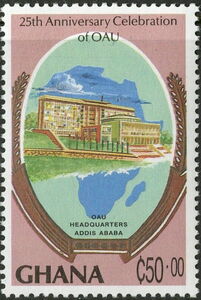 Briefmarke: OAU, Addis Ababa (Ghana(25th Anniv. of the Organisation of ...