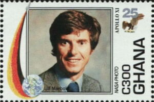 Stamp: Ulf Merbold (Ghana(The 25th Anniversary of First Manned Moon ...