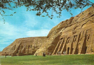 Postcard: ABU-SIMBEL: General view of the Temple Abu - Simbel (Egypt ...