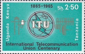 切手: ITU Emblem and Symbols (東アフリカ(Centenary of International ...