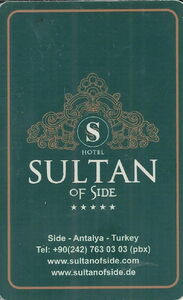 Hotel Card: Sultan of Side (No Chain, Türkiye (Turkey) 💳