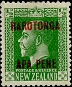 Stamp: Surcharged in Red (Cook Islands, Rarotonga(New Zealand Stamps ...