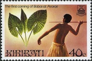 Timbre: Babai at Arorae (Kiribati(Kiribati Legends) Mi:KI 466,Sn:KI 466 ...