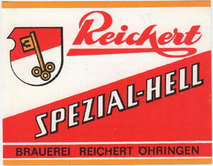 Drink Label: Reichert Spezial-Hell (Brauerei Reichert Öhringen, Germany, Federal RepublicCol:DE ...