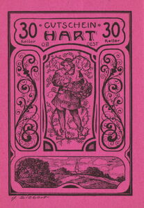 Banknote: 30 Heller (Österreichisches Notgeld(Hart) Jak:351-IIc-30 💴