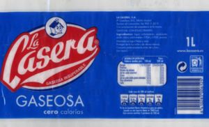 Etiqueta de bebida: La Casera (La Casera, S.A., EspañaCol:ES-SODA-000019