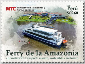 Znaczek: The Amazon Ferry (PeruCol:PE 2024.12.17-01 📮