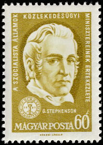 Stamp: George Stephenson (1781-1848) inventor (Hungary(Conference of ...