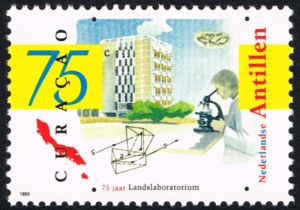 Stamp: National Laboratory, 75th Anniversary (Netherlands Antilles ...