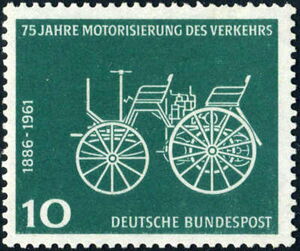 Sello: First motor car by Gottlieb Daimler (1834-1900), signature ...