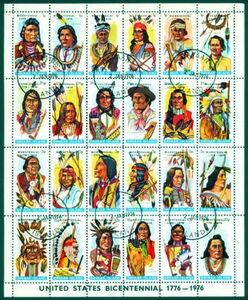 Stamp: USA Bicentennial, North American Indians (Scotland, Davaar ...