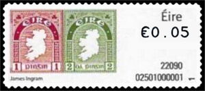 Stamp: Design of 1922 Map of Ireland by James Ingram (Ireland(Art On A ...