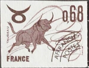 Stamp: Taurus (France(The Signs of the Zodiac) Yt:FR PR147ND 📮