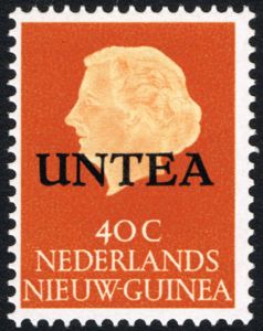 Stamp: Regular Issue overprinted ``UNTEA`` (Netherlands New Guinea ...