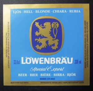 Drink Label: Lowenbrau Special Export (Viking-Brugg ltd, IcelandCol:IS ...