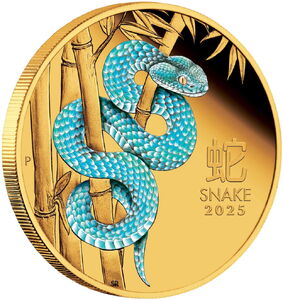 Coin: 100 Dollars (Lunar Series III - Year of the Snake 蛇 2025 - Gold ...
