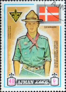 Stamp: Danish Scout (Ajman(13th World Scout Jamboree, Asagiri Kogen ...