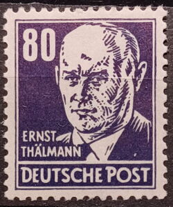 Stamp: Ernst Thälmann (1886-1944) (Germany, Soviet Occupation (General ...