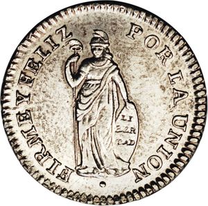 Coin: 1 Real (Lima Mint) (Peru(1825~1858 - Republic (Escudos/Reales ...