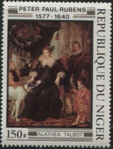 Марка: Alathea Talbot and Family (Нигер(Paintings by Paul Rubens) Mi:NE ...