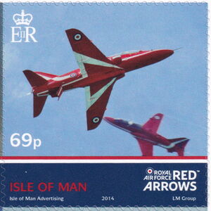 Stamp: Red Arrows - 50th Display Season (Isle of Man(The 50th Display ...