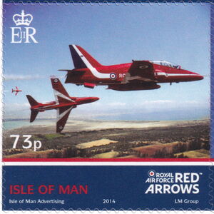 Stamp: Red Arrows - 50th Display Season (Isle of Man(The 50th Display ...