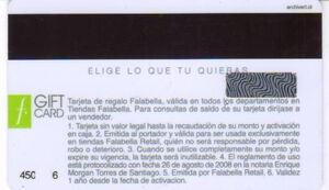 Tarjeta Regalo: Mom (Falabella, Chile(Falabella) Col:CL-F-006 💳