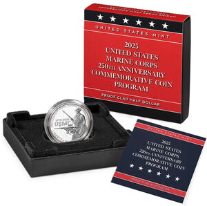 钱币: 50 Cents / Half Dollar (U.S. Marine Corps 250th Anniversary) (美国 ...