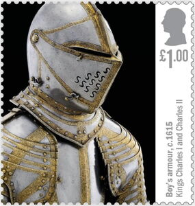 Stamp: Boy's Armor, 1615 (United Kingdom of Great Britain & Northern ...