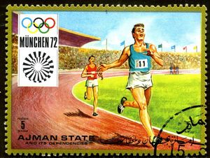 Stamp: Long distance run (Ajman(Summer Olympic Games 1972, Munich (IV)) Mi:AJ 1223A,Yt:AJ 146 ...