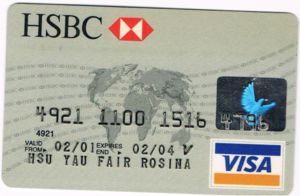 Bank Card: Map Of The World (HSBC, Hong KongCol:HK-VI-0014.01