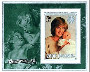 Stamp: Surtaxed Stamps (Cook Islands(Christmas 1982) Mi:CK BL128,Sn:CK ...