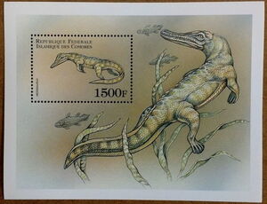 Stamp: Mesosaurus (Comoros(Prehistoric Animals (1999)) Mi:KM BL405,Sn ...