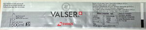 Drink Label: Valser Swiss (Valser Mineralquellen Gmbh, SwitzerlandCol ...