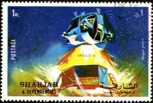 Stamp: Relaunch (Sharjah(Apollo 16 (1972:1)) Mi:AE-SH 983A,Col:AE-SH ...
