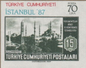 Stamp: Istanbul'87 (Türkiye (Turkey)(World Postal Stamps Exhibition) Mi ...