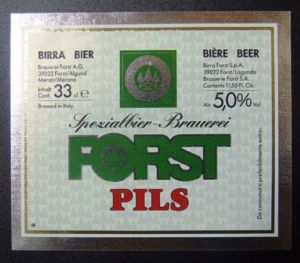 Drink Label: Forst Pils (Birra Forst S.p.A., ItalyCol:IT-BEER-000023