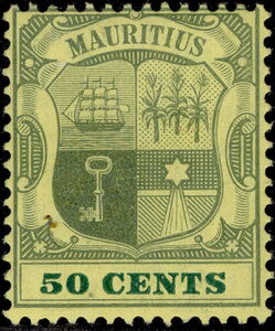 Stamp: Coat of Arms (Mauritius(Coat of Arms 1904-1907) Mi:MU 129,Sn:MU ...