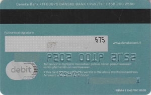 Bank Card: Danske Bank (Danske Bank, FinlandCol:FI-MC-0014 💳