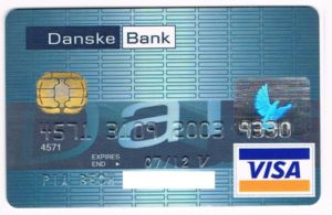 Bank Card: Blue Czip (Danske Bank, DenmarkCol:DK-VI-0002