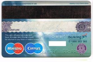 Bank Card: Digits 365 (Bank of Ireland, IrelandCol:IE-MS-0005