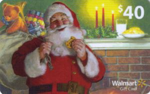 Gift Card: Santa Claus With Cookie (Walmart, United States of America ...