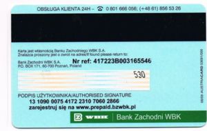 Bank Card: Moja Pierwsza Karta (Bank Zachodni WBK, PolandCol:PL-VE-0049