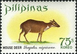 Stamp: Philippine Mouse Deer (Tragulus nigricans) (Philippines(Fauna ...