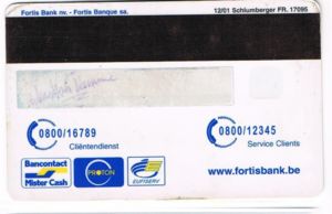 Bank Card: move@fortis (ASLK-CGER Fortis Bank, BelgiumCol:BE-MS-0009.03